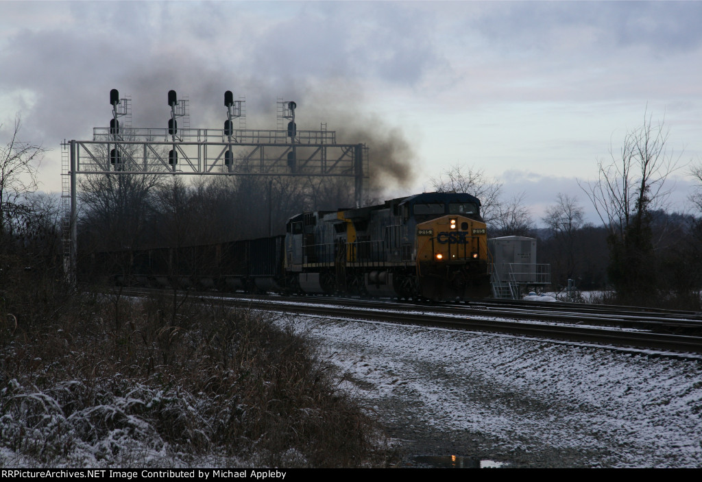 SB empty coal train.